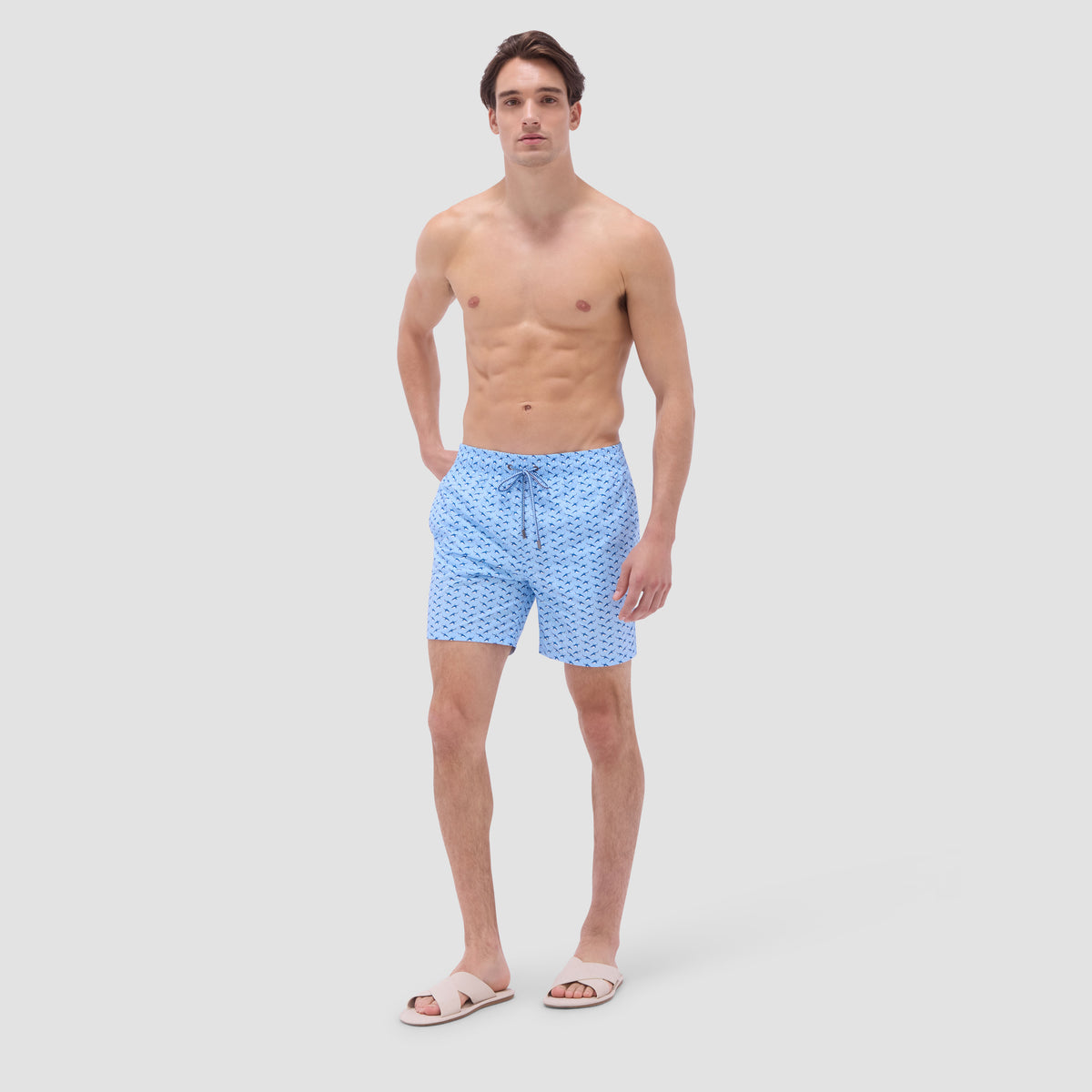 Cosmo Fish Print Swim Trunks – BUGATCHI