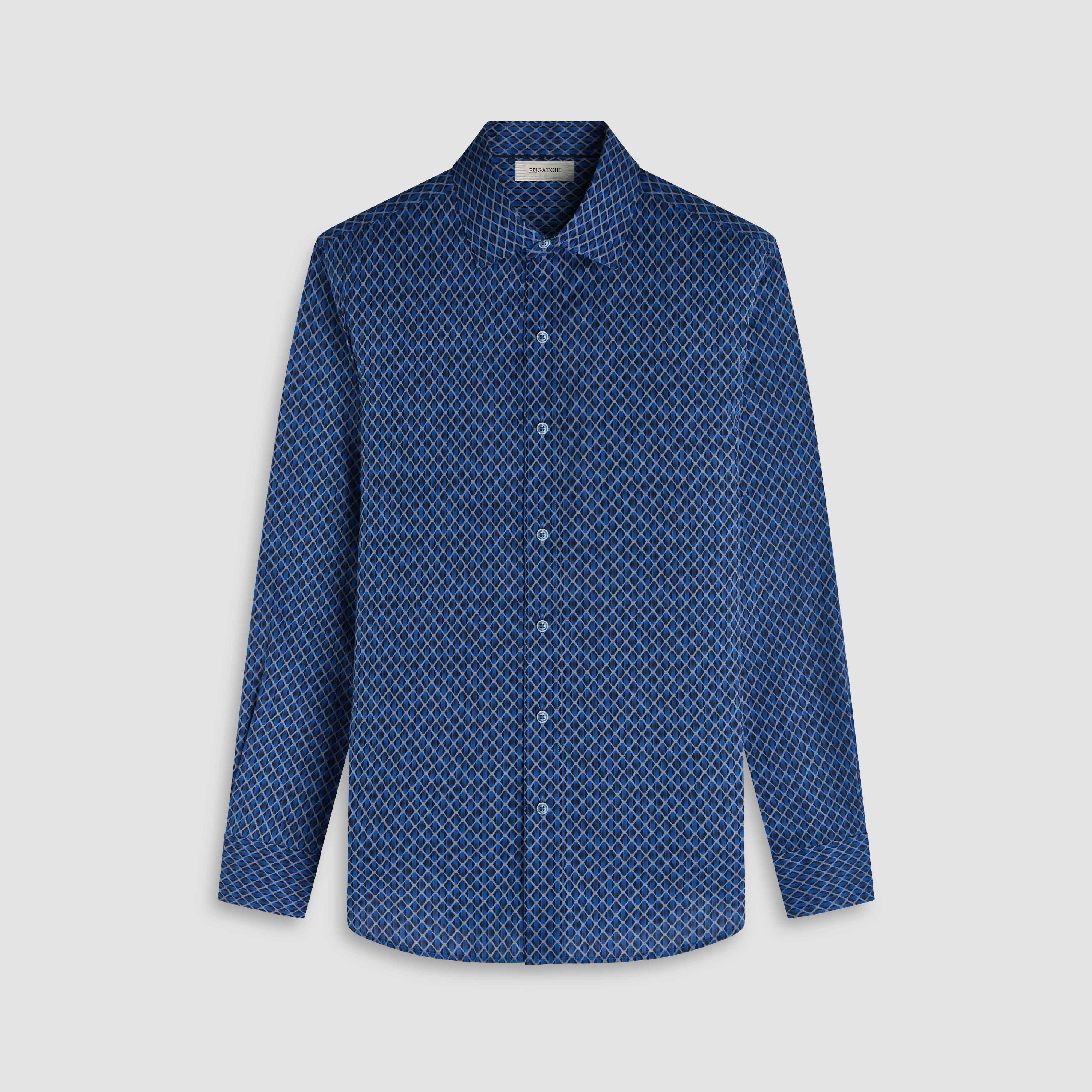 Axel Diamond Lattice Shirt – BUGATCHI