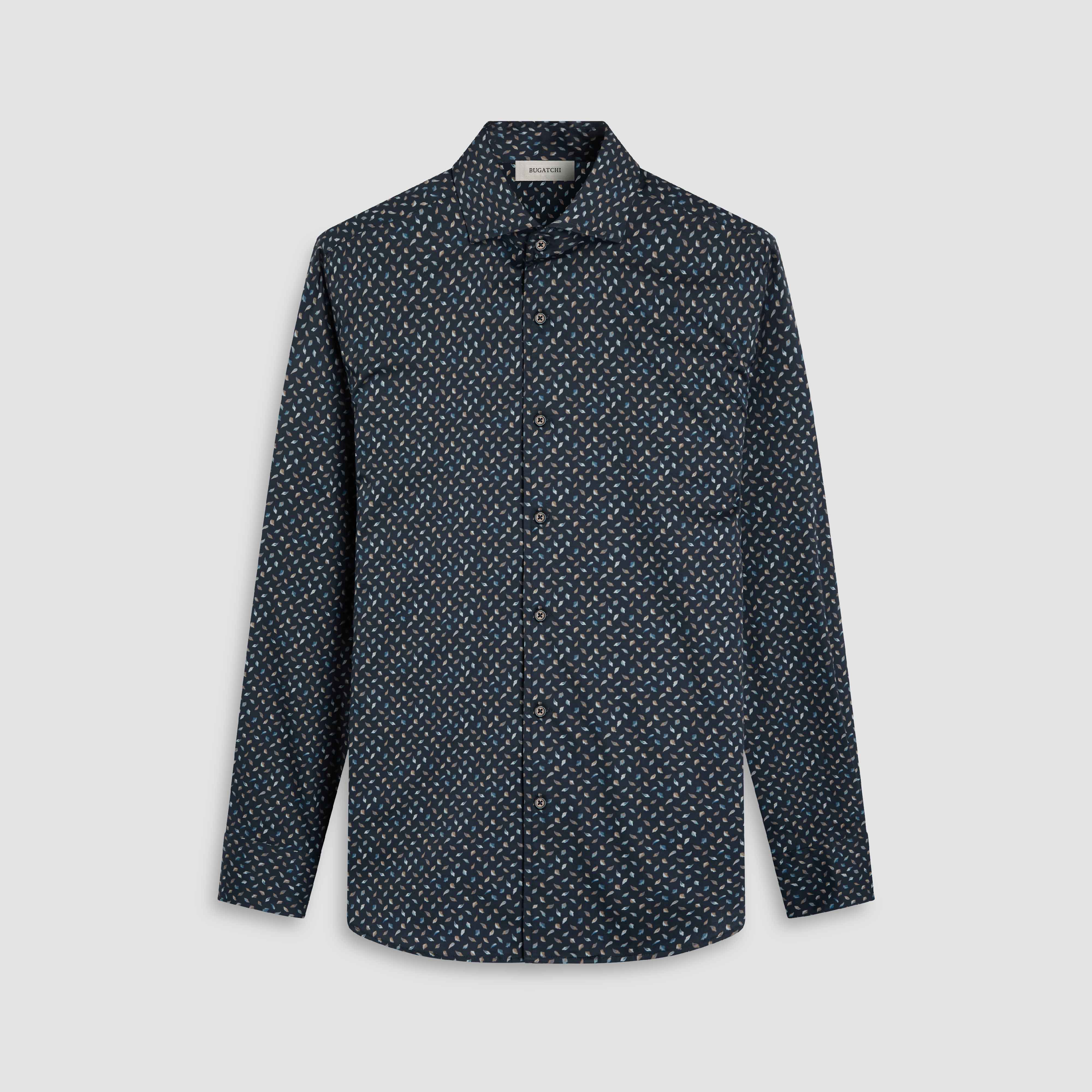 Alvin Leaf Print Shirt – BUGATCHI