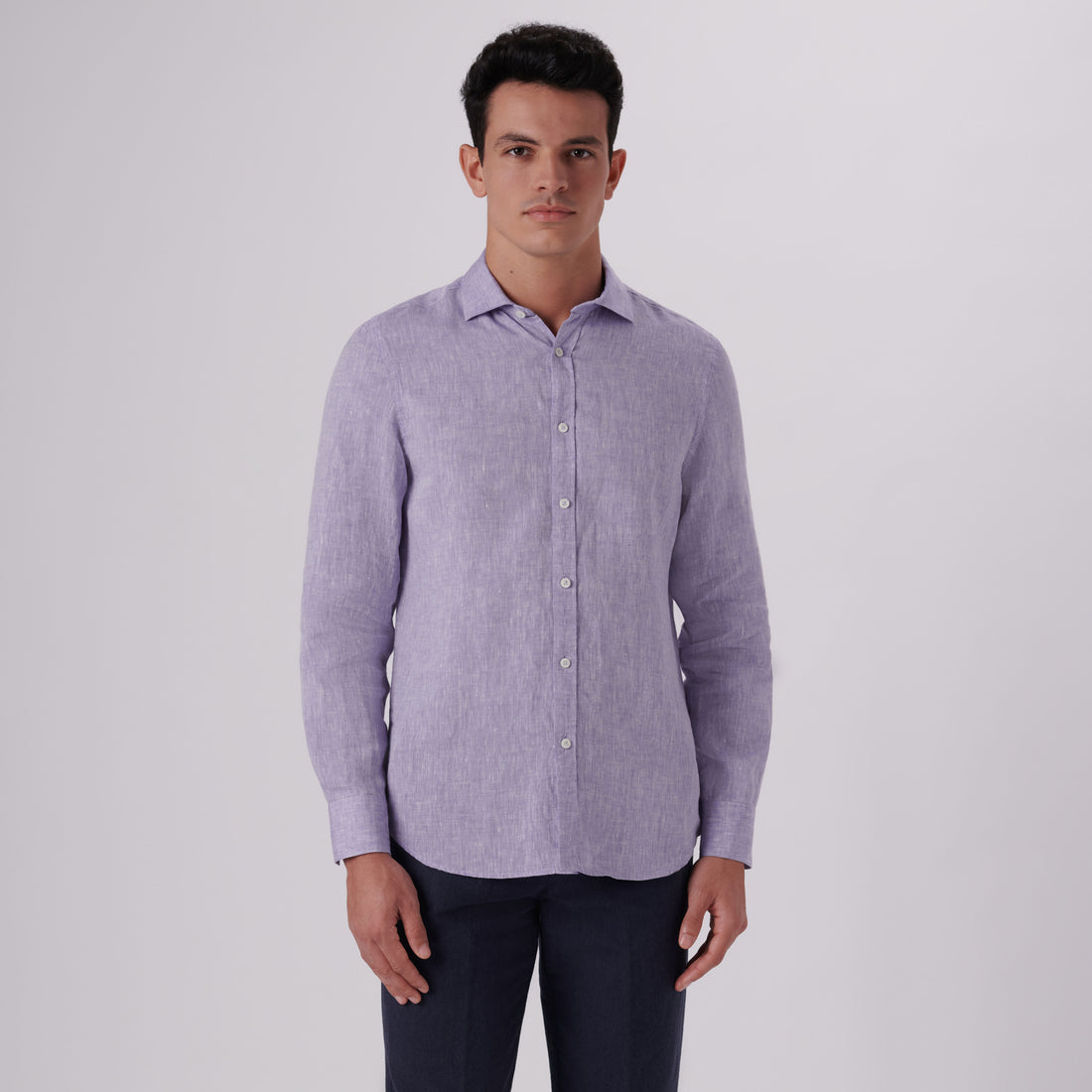 Axel Solid Linen Shirt – BUGATCHI