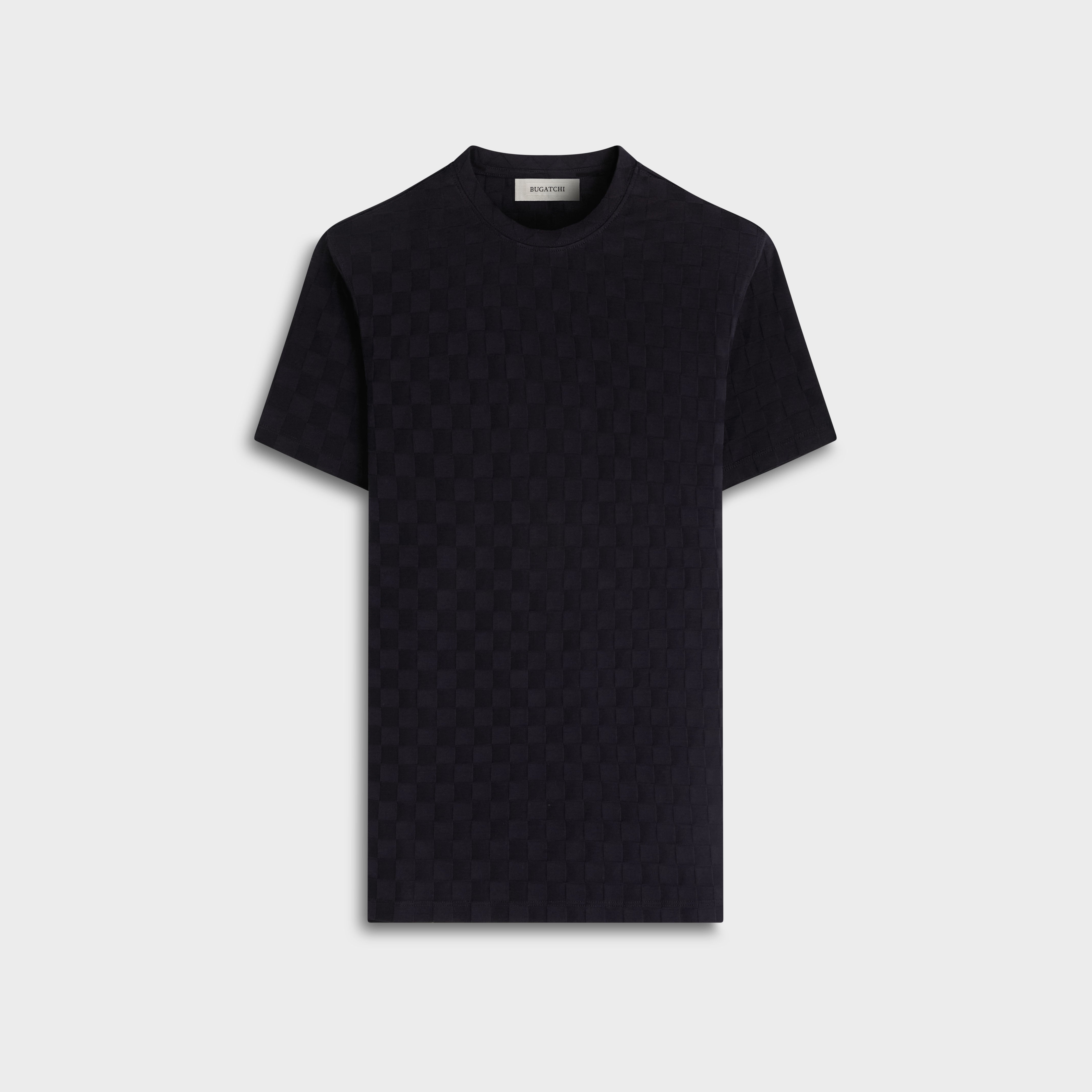 Checkboard Jacquard T-Shirt – BUGATCHI