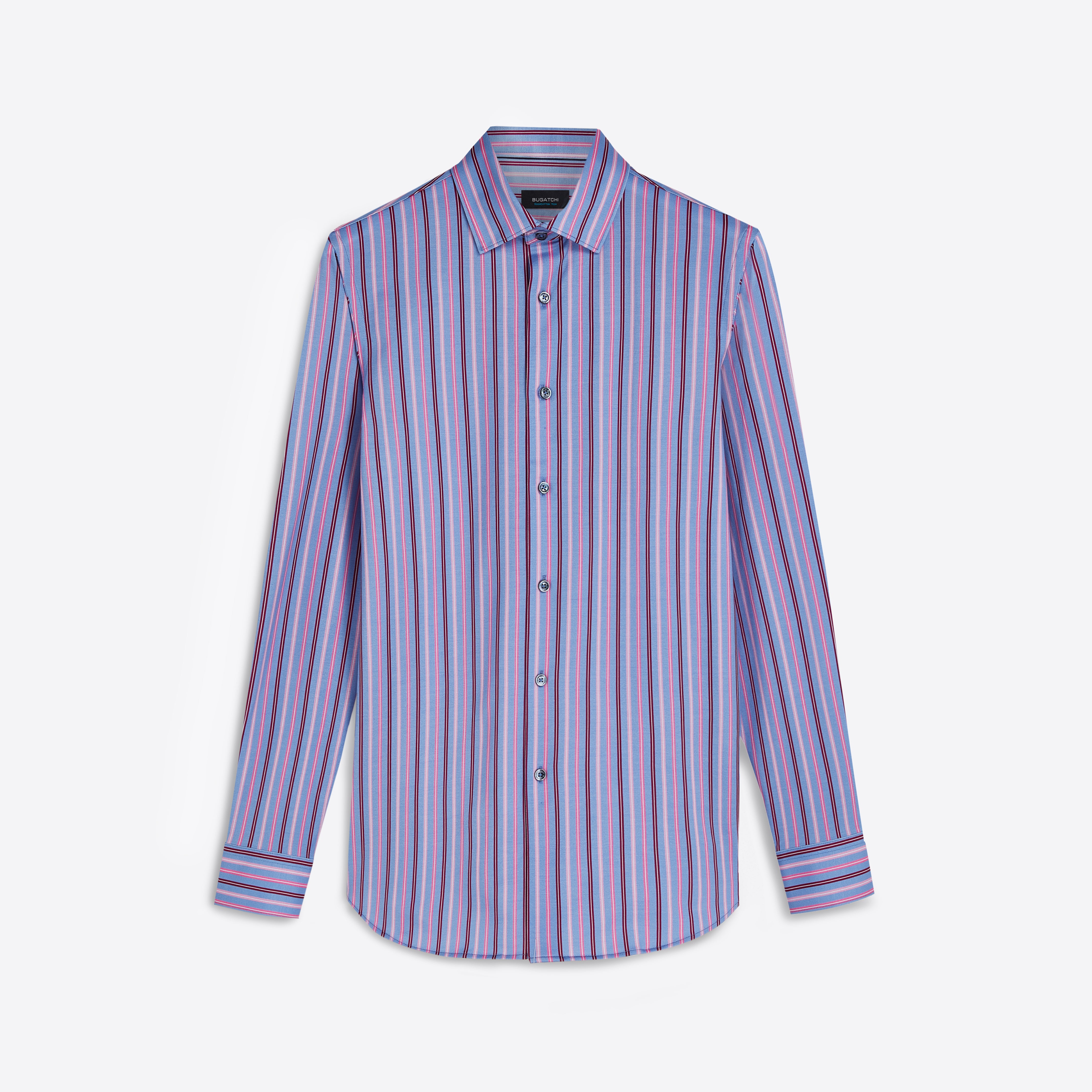 JAMES Shadow Stripe OoohCotton Twill Shirt – BUGATCHI