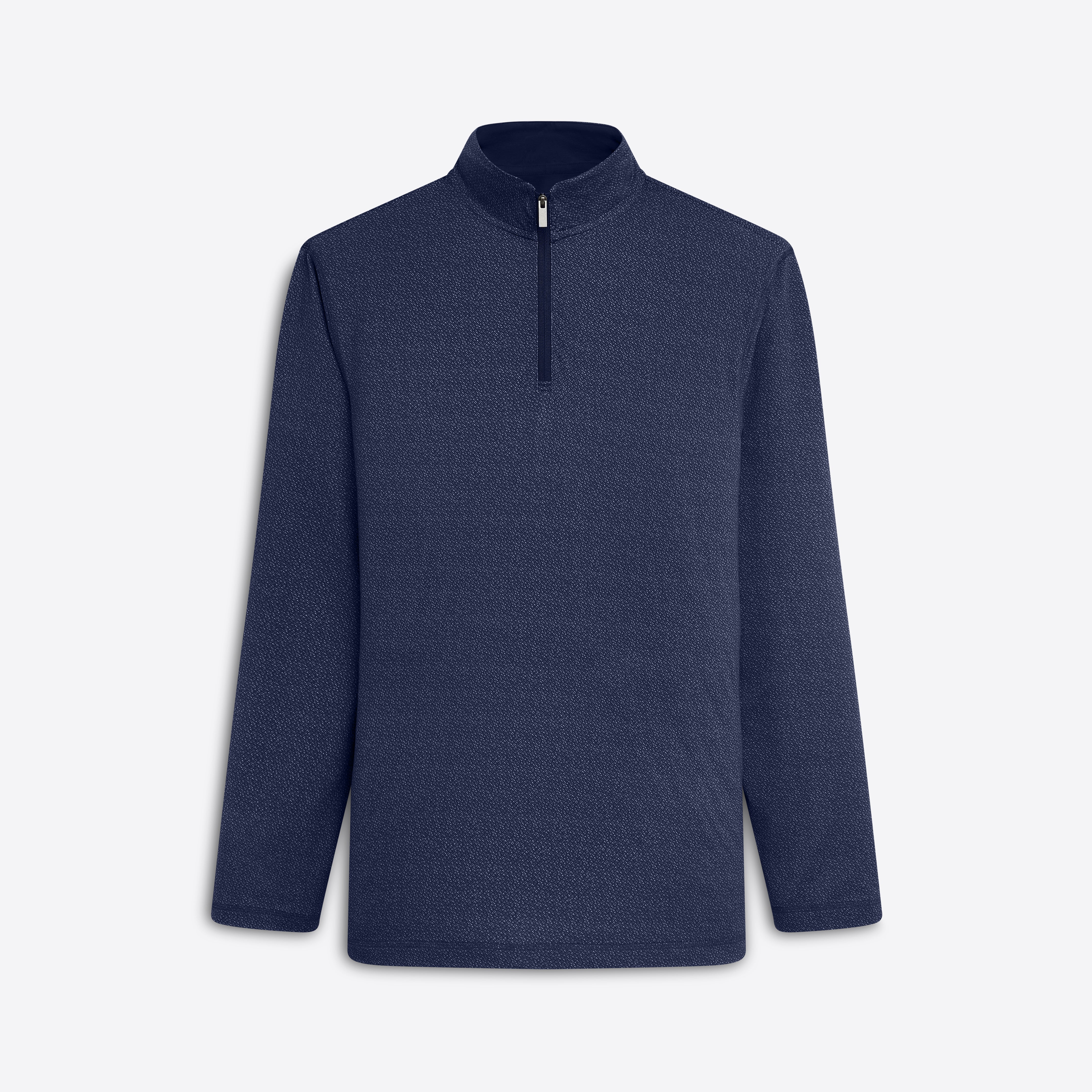 ANTHONY Diamond Pin Check OoohCotton Quarter Zip Pullover – BUGATCHI