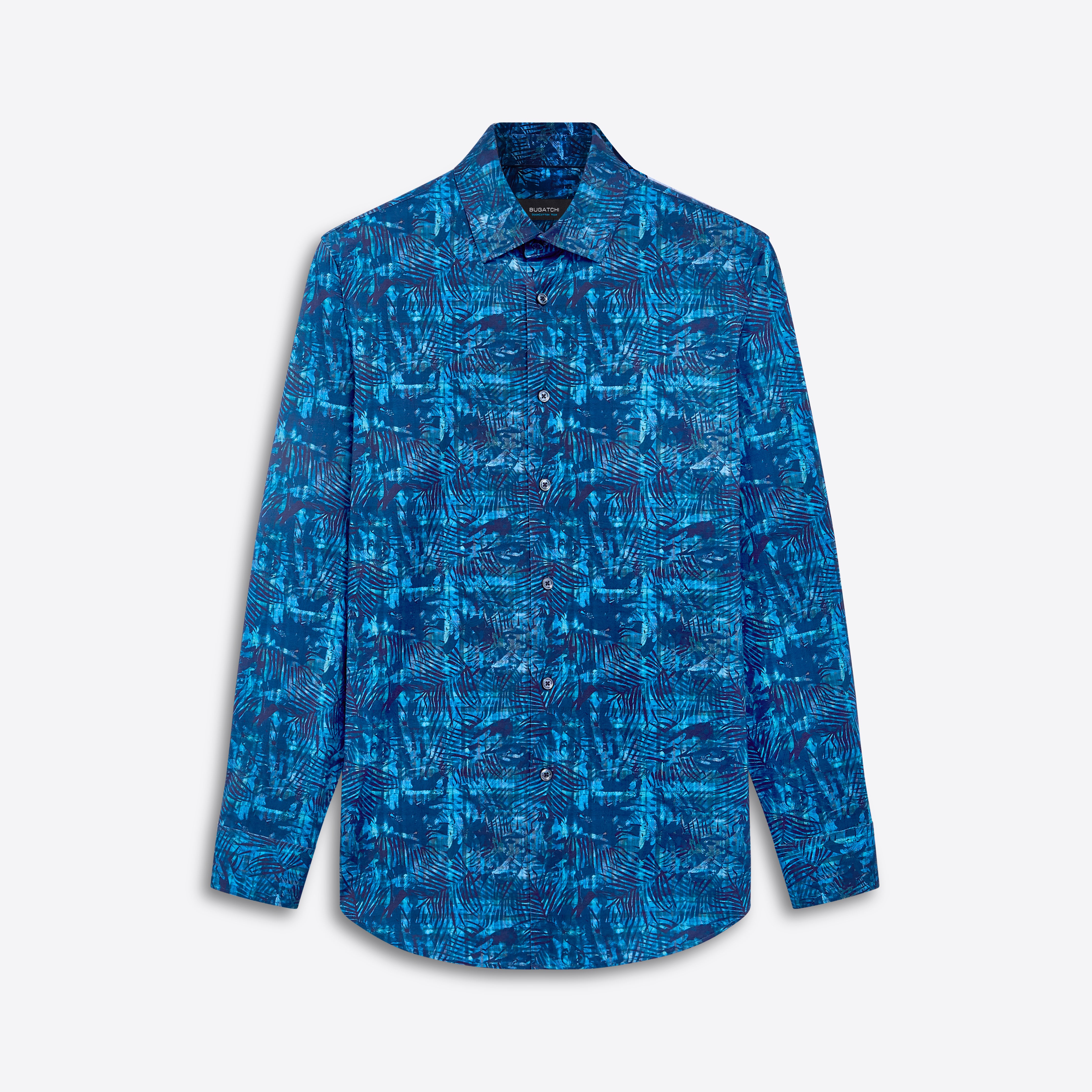 JAMES Leaf Print OoohCotton Shirt – BUGATCHI