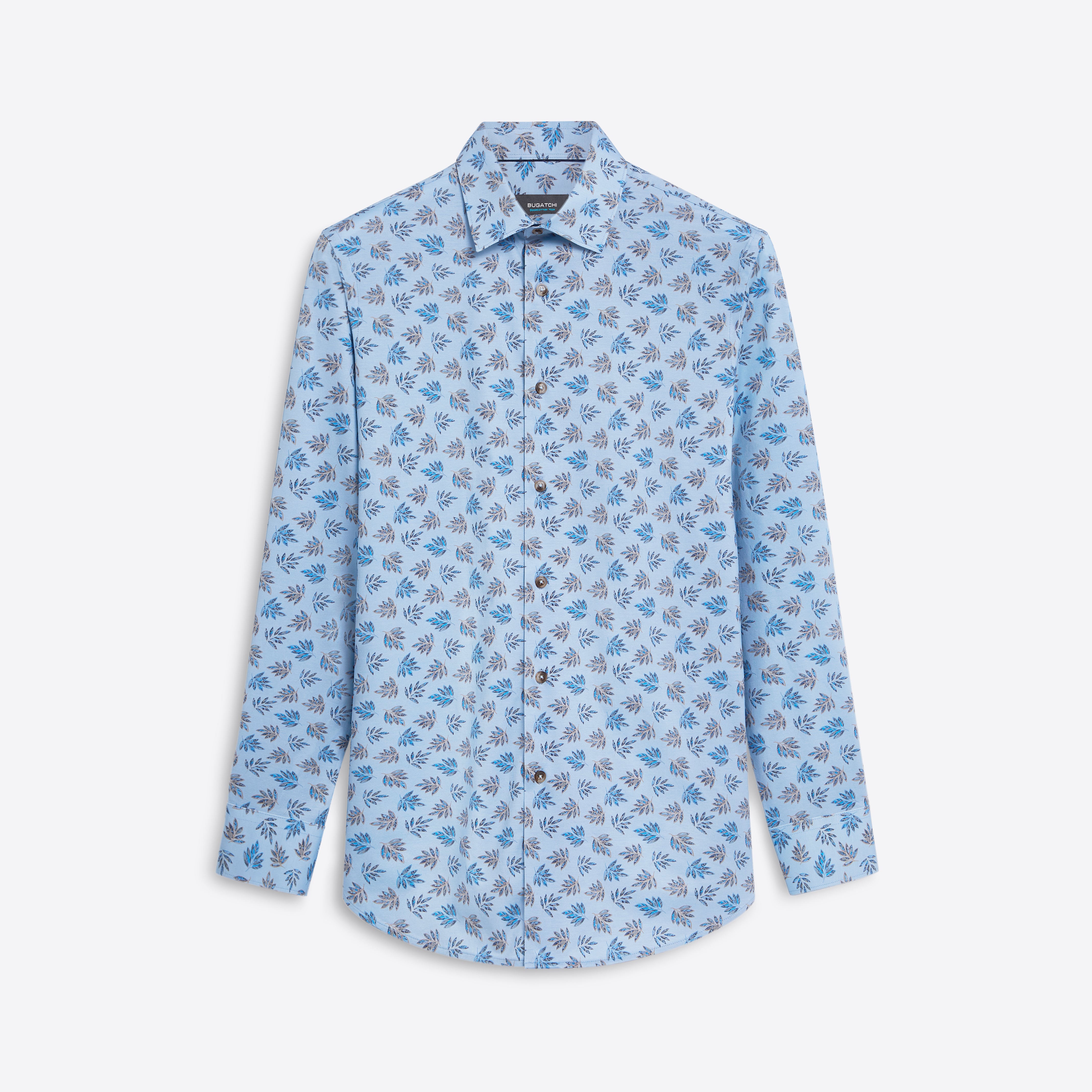 JAMES Leaf Print OoohCotton Shirt – BUGATCHI