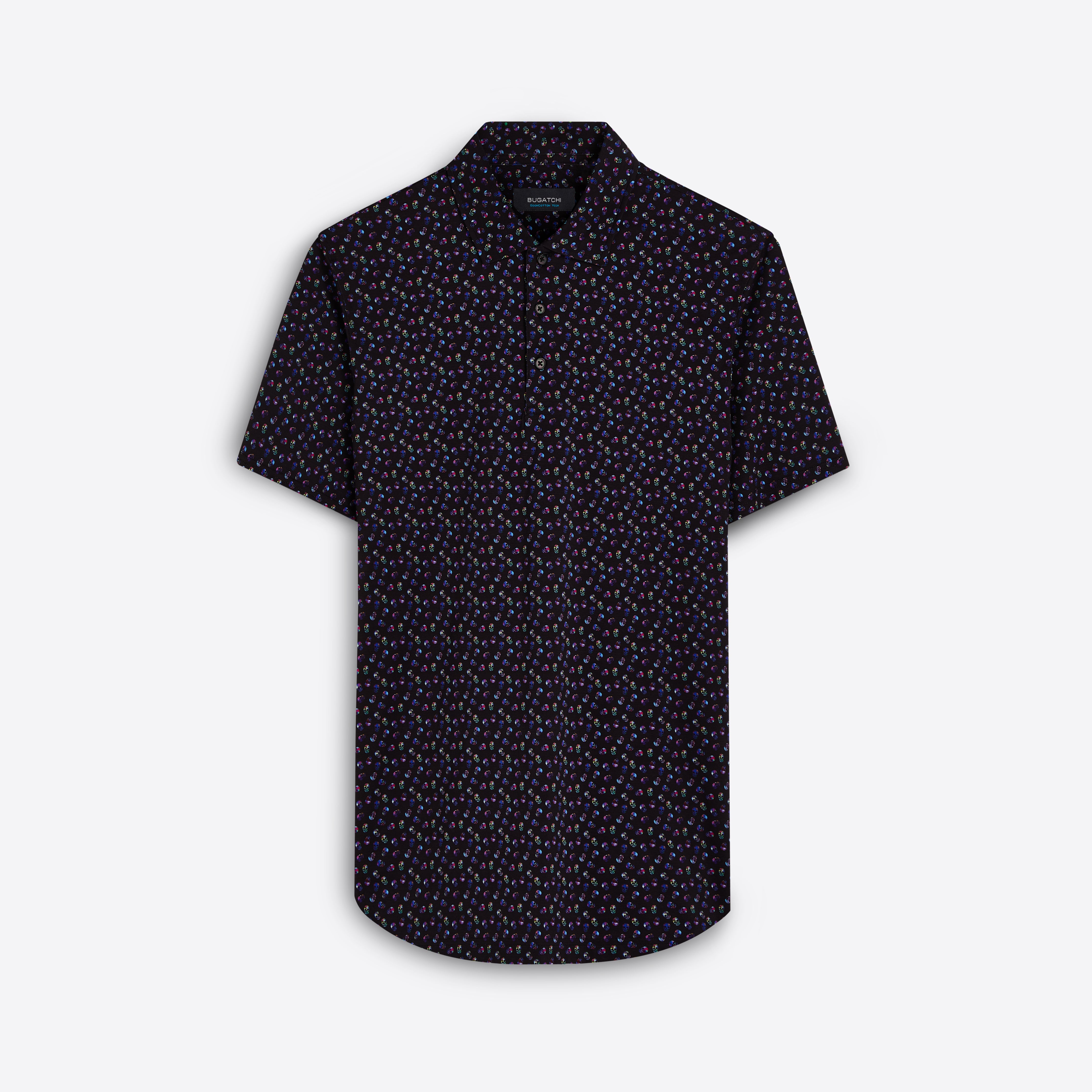 VICTOR Skull Print OoohCotton Polo – BUGATCHI