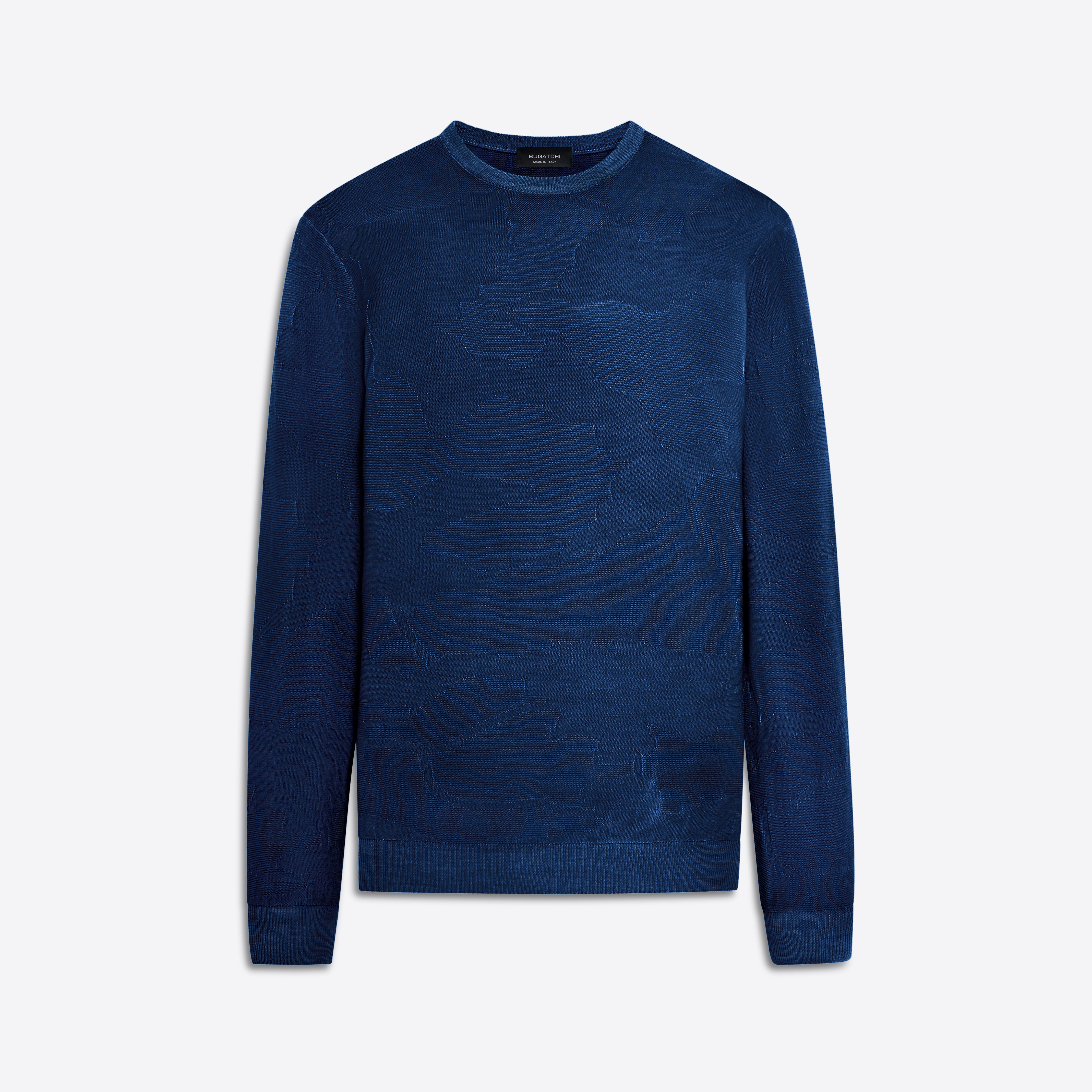 Super Merino Crew Neck Jacquard Sweater – BUGATCHI