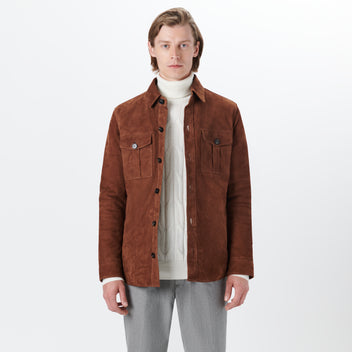 Suede Shirt Jacket – BUGATCHI