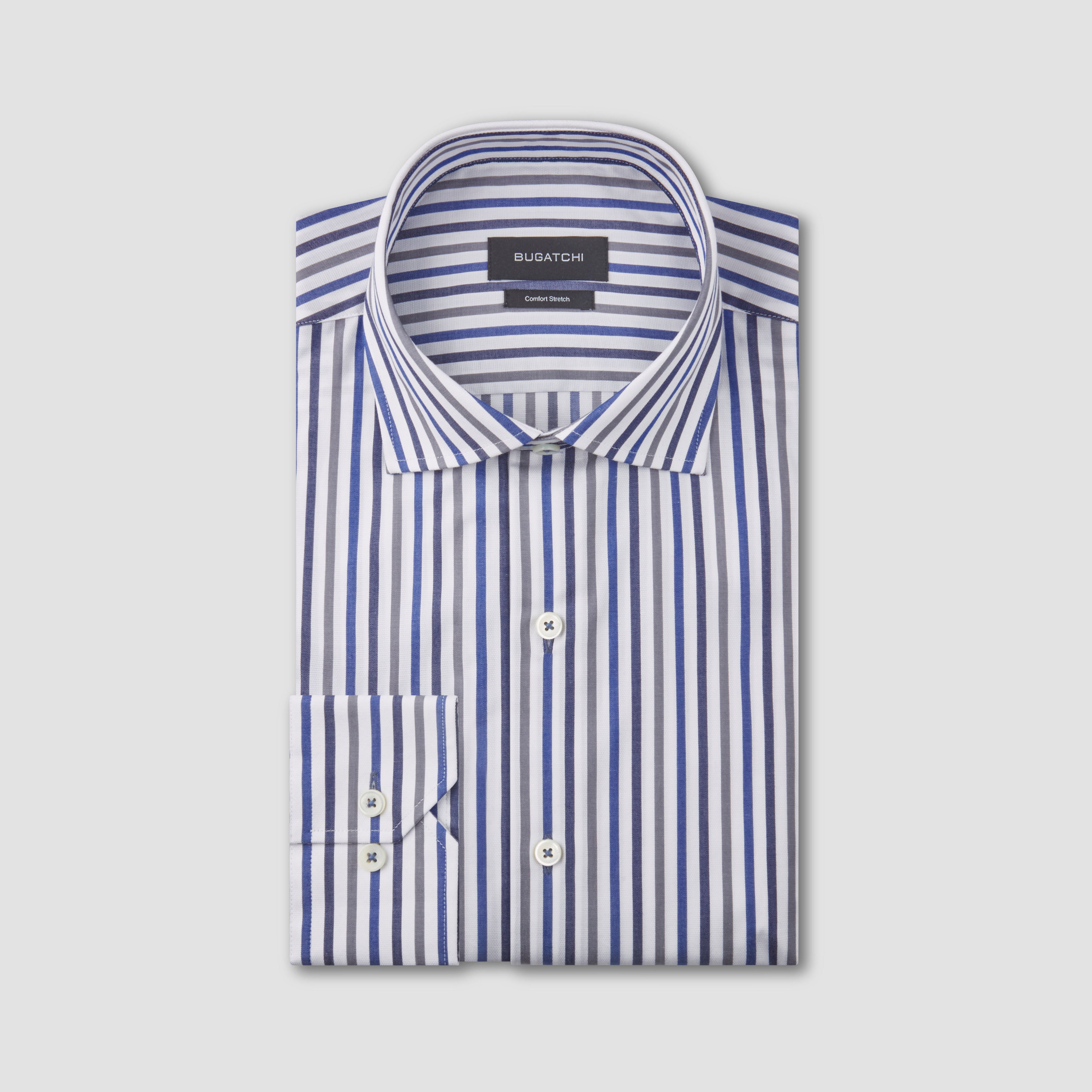 Ethan Bengal Stripe Dress Shirt – BUGATCHI