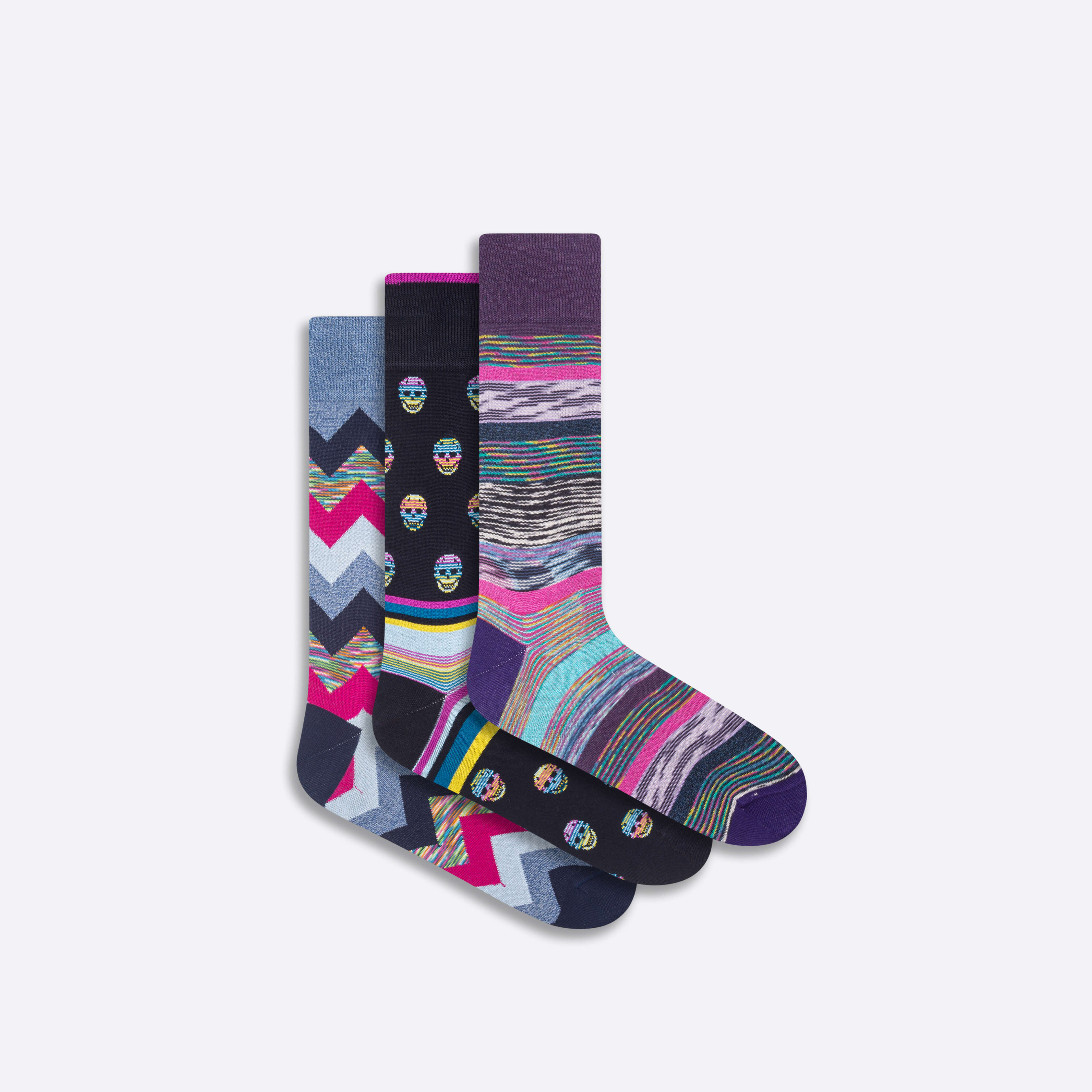 Three-Pair Assorted Sock Box – BUGATCHI