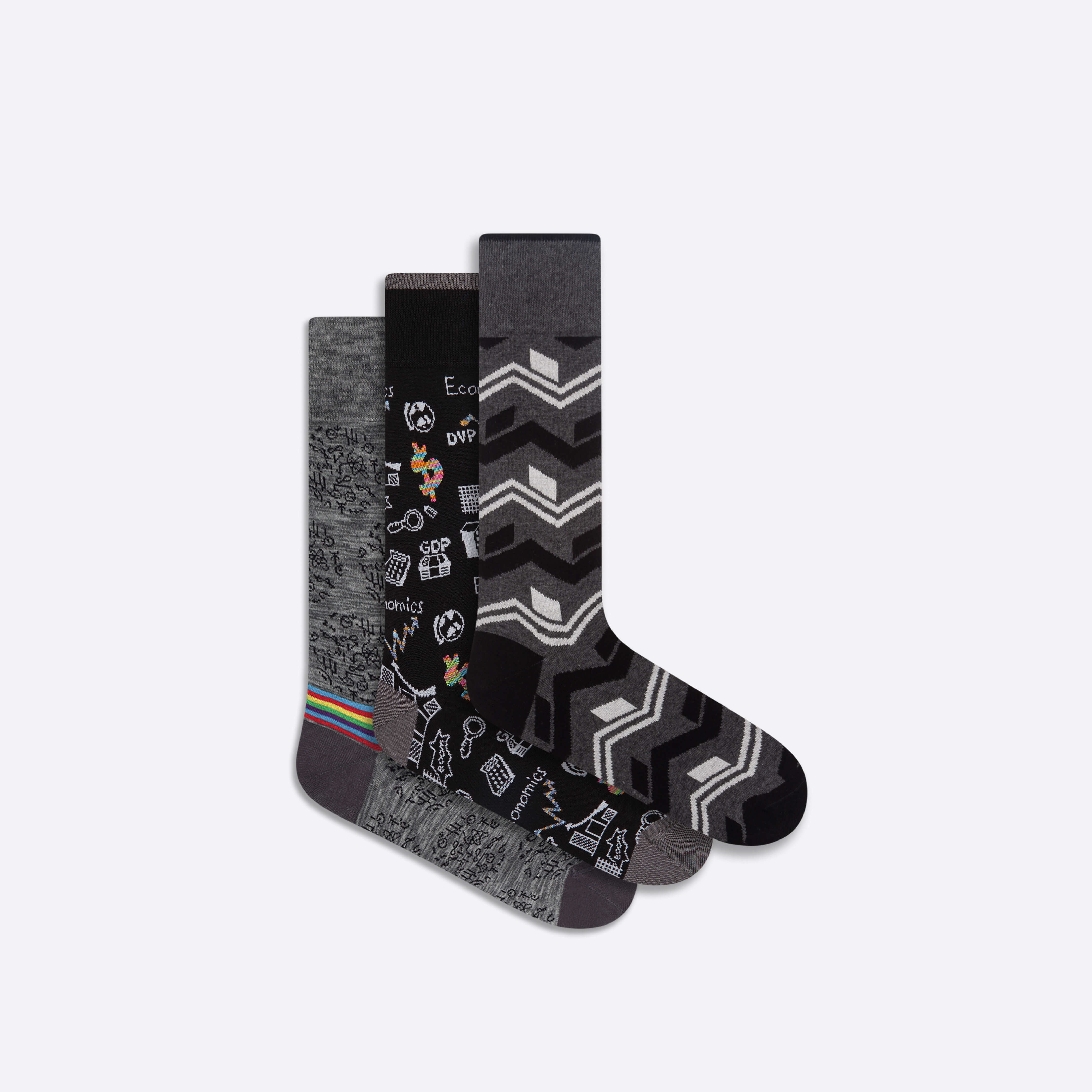 Three-Pair Assorted Sock Box – BUGATCHI